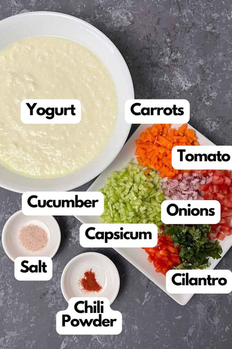 Vegetable Raita / Mixed Veg Raita - Easy Indian Cookbook