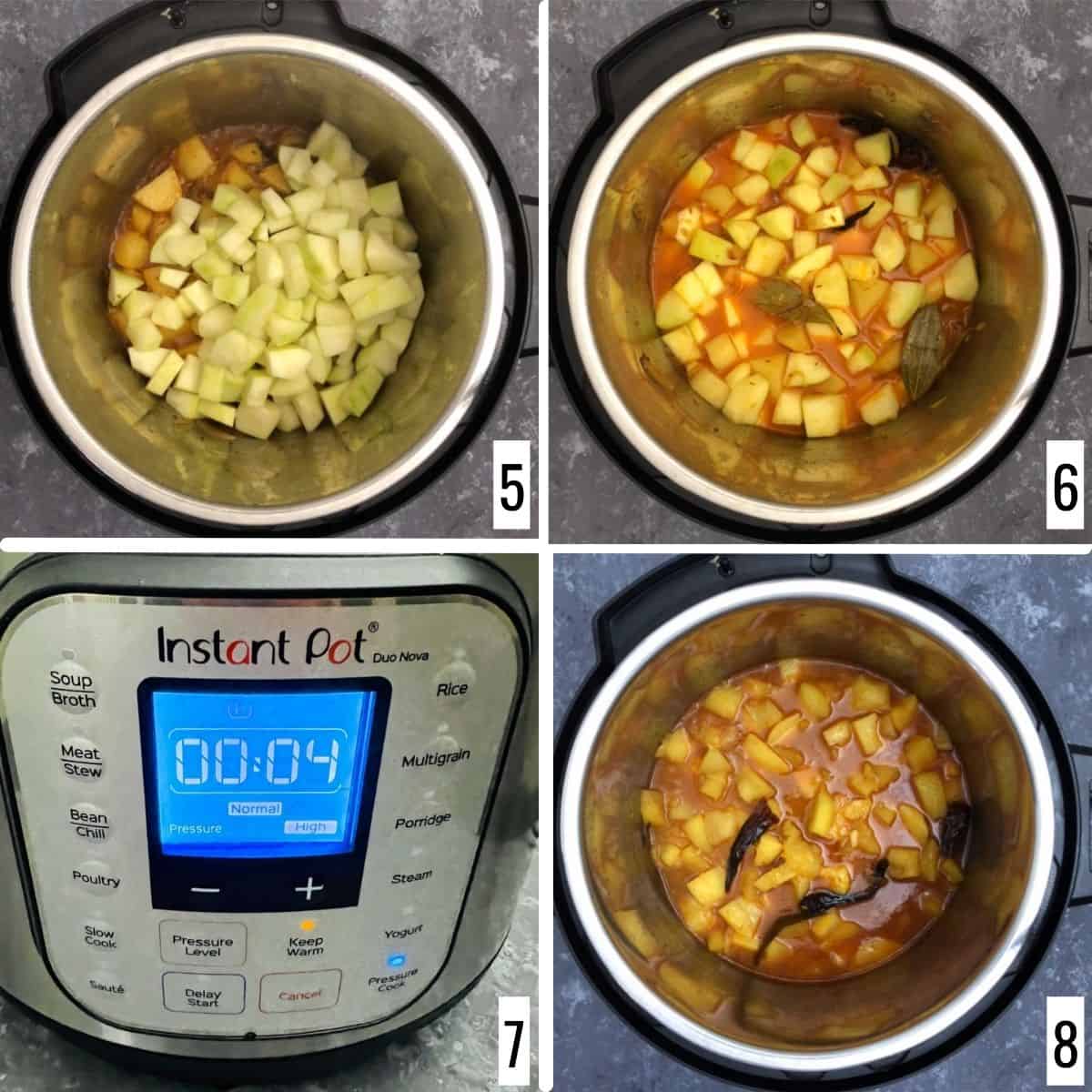 Papaya Potato Curry in Instant Pot - Easy Indian Cookbook