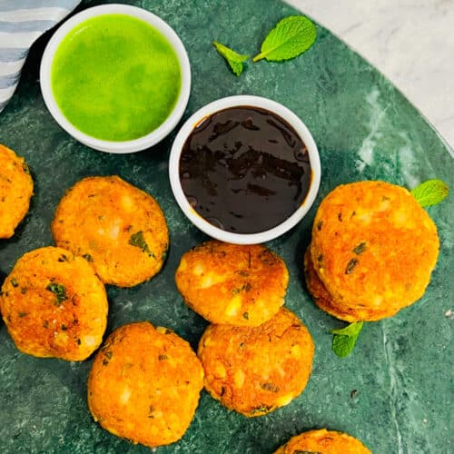 Aloo Tikki (Indian Potato Patties) - Easy Indian Cookbook