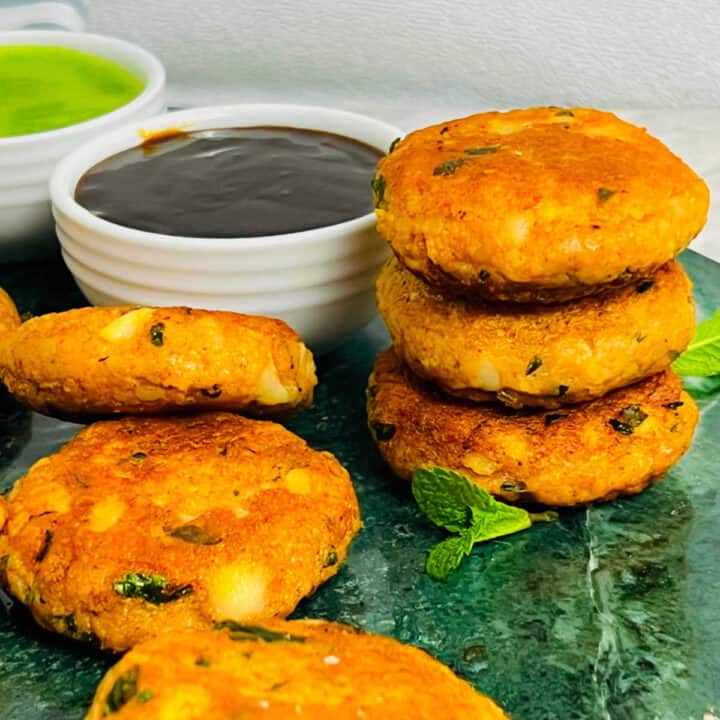 Aloo Tikki (Indian Potato Patties) - Easy Indian Cookbook