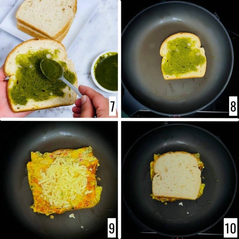 Bread Omelette / Anda Bread (Omelet Sandwich) - Easy Indian Cookbook
