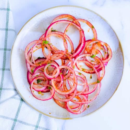 Laccha Pyaz (Indian Onion Salad) - Easy Indian Cookbook