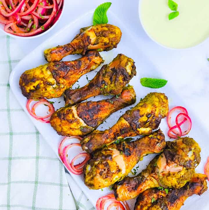Chicken Tangdi Kabab (Grilled Chicken Drumsticks) - Easy Indian Cookbook