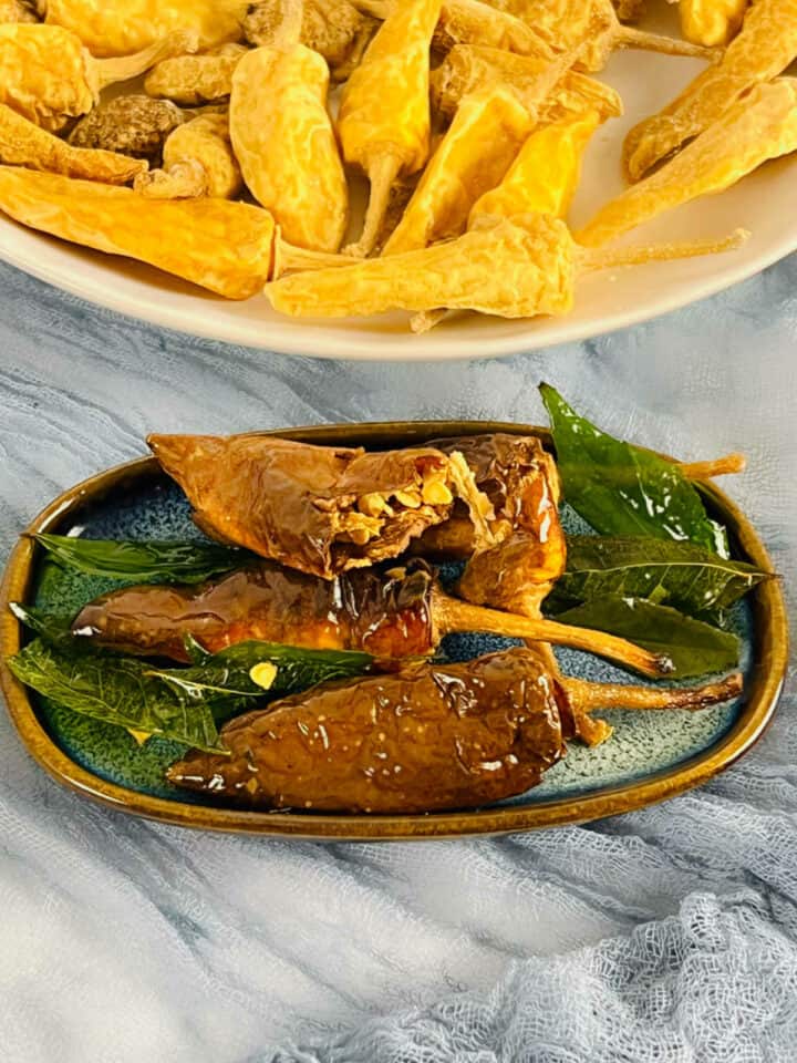 Sun-Dried Curd Chilli - Easy Indian Cookbook