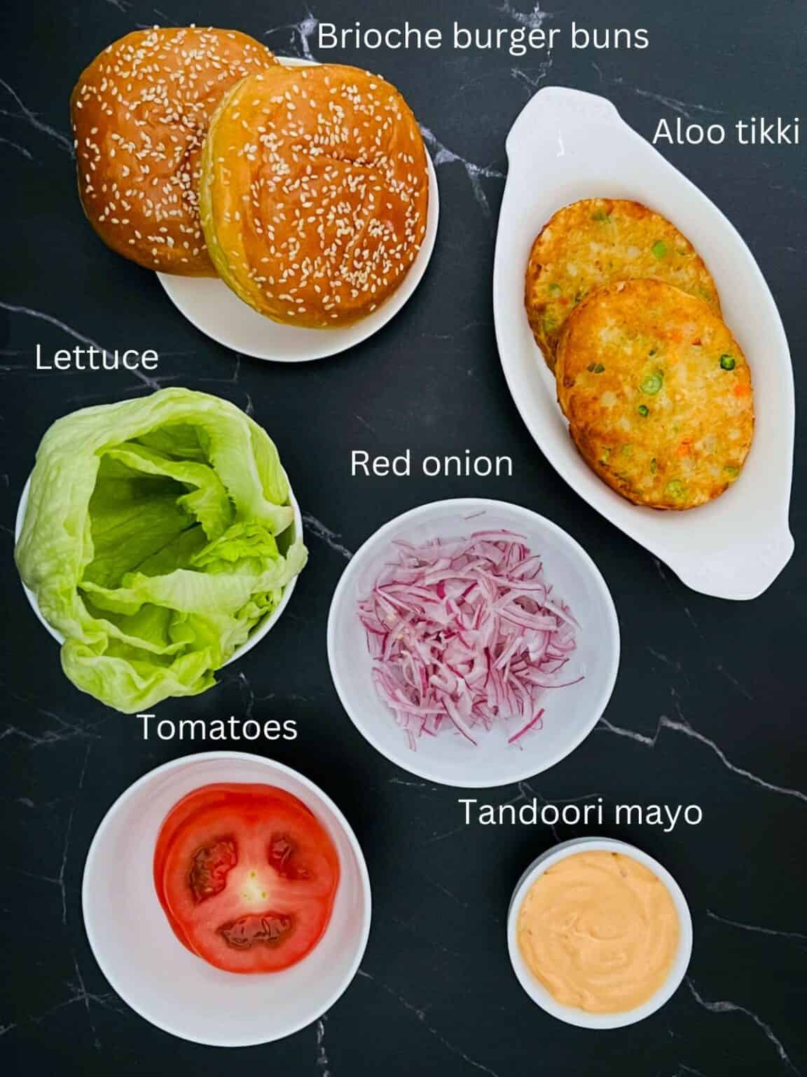 Aloo Tikki Burger (Potato Patty Burger) - Easy Indian Cookbook