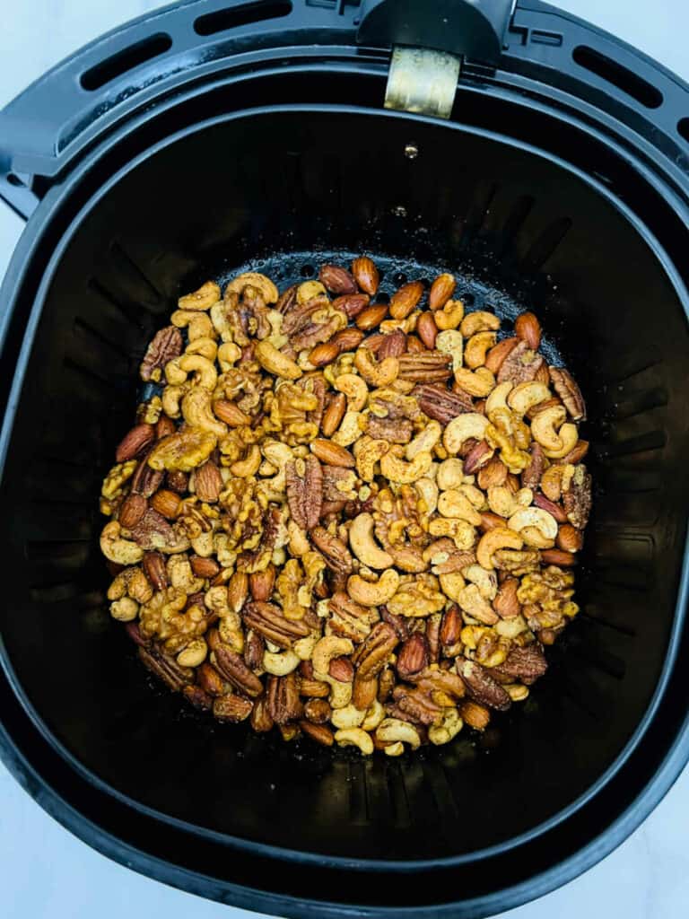 Roasted Masala Nuts in Air Fryer (Sweet and spicy) - Easy Indian Cookbook