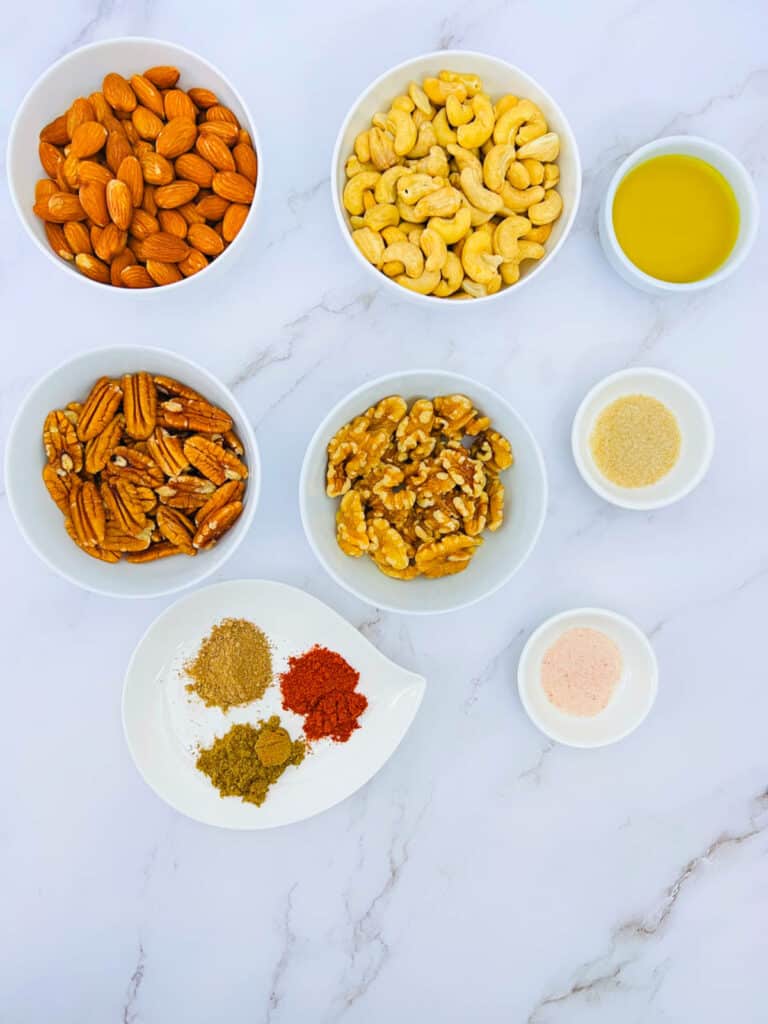 Roasted Masala Nuts in Air Fryer (Sweet and spicy) - Easy Indian Cookbook