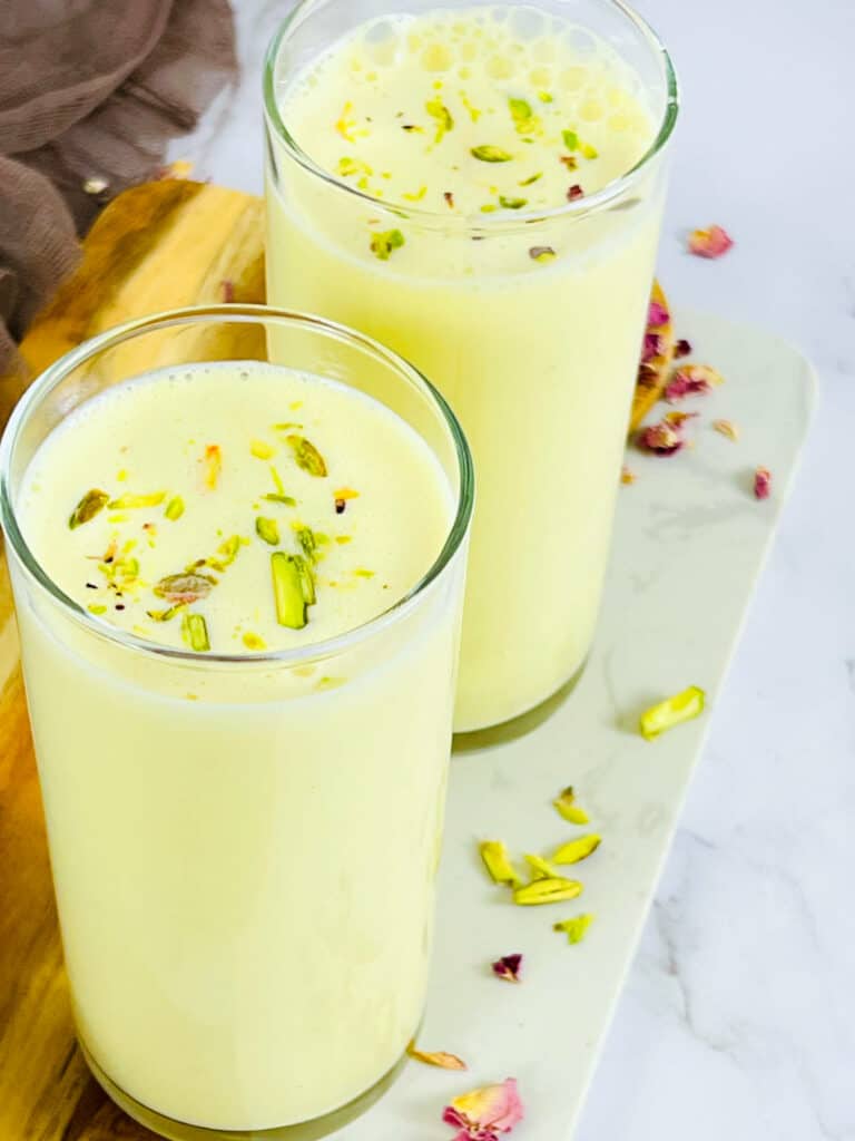 Badam Milk Recipe (Almond-flavored Milk) - Easy Indian Cookbook