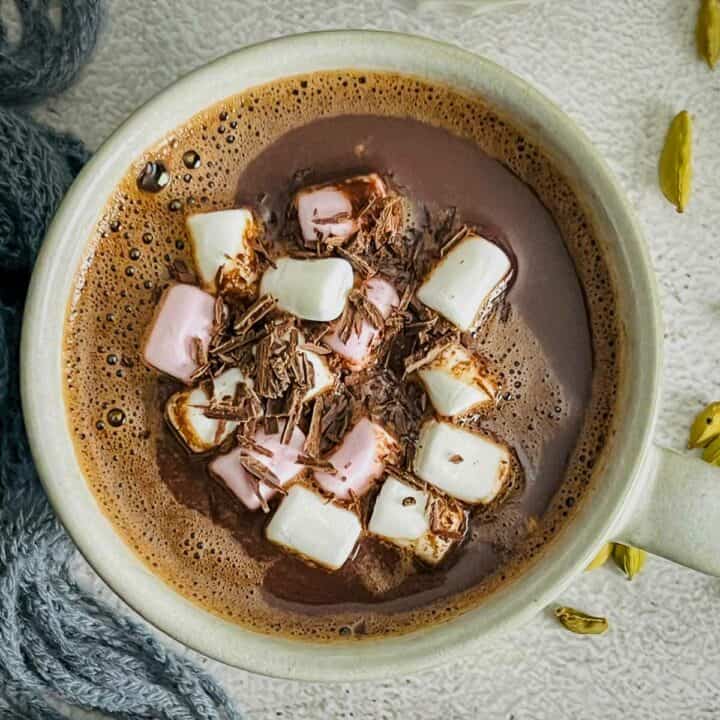 Cardamom Hot Chocolate - Easy Indian Cookbook