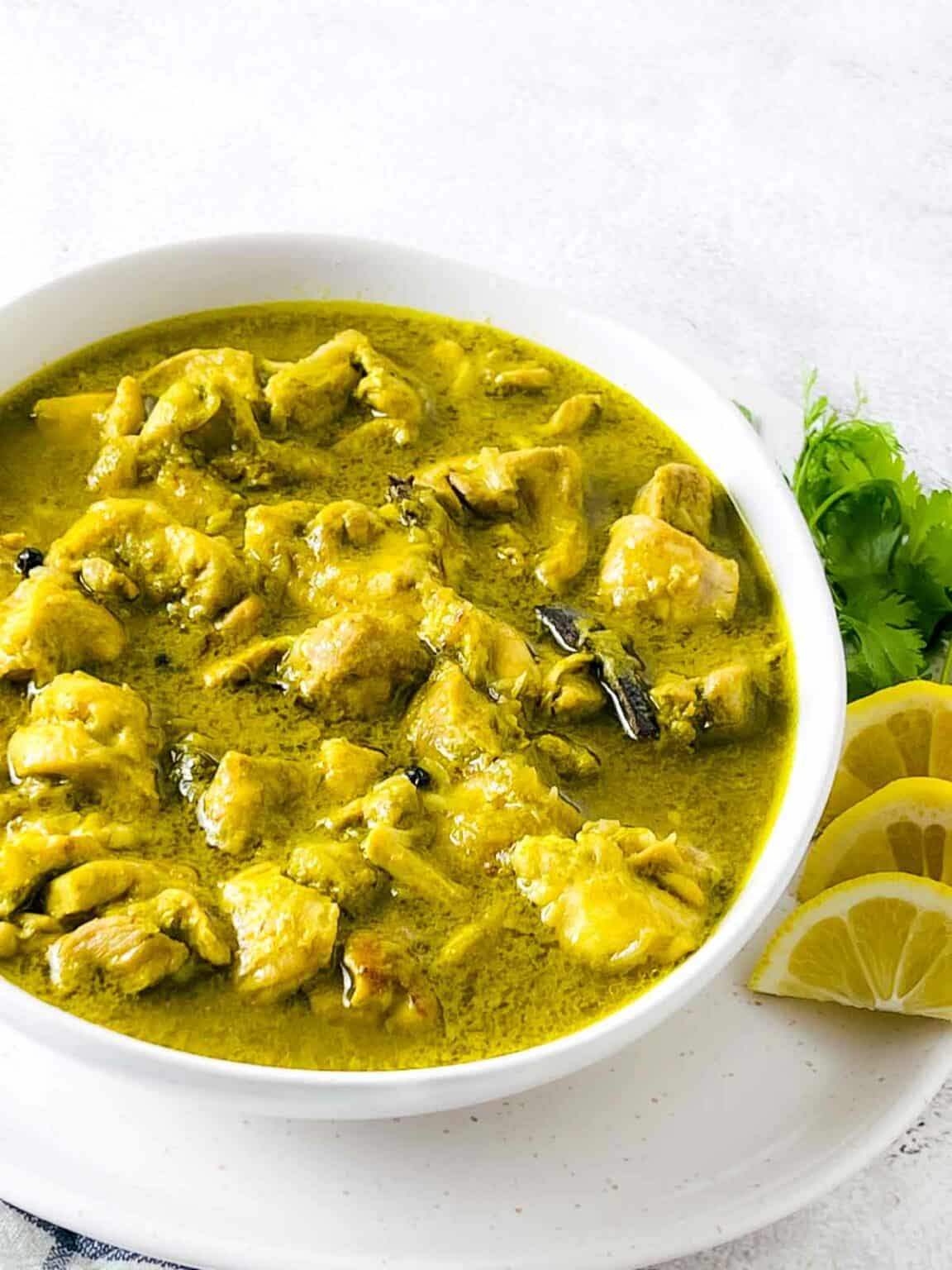 Cilantro Chicken Curry / Dhaniya Chicken - Easy Indian Cookbook
