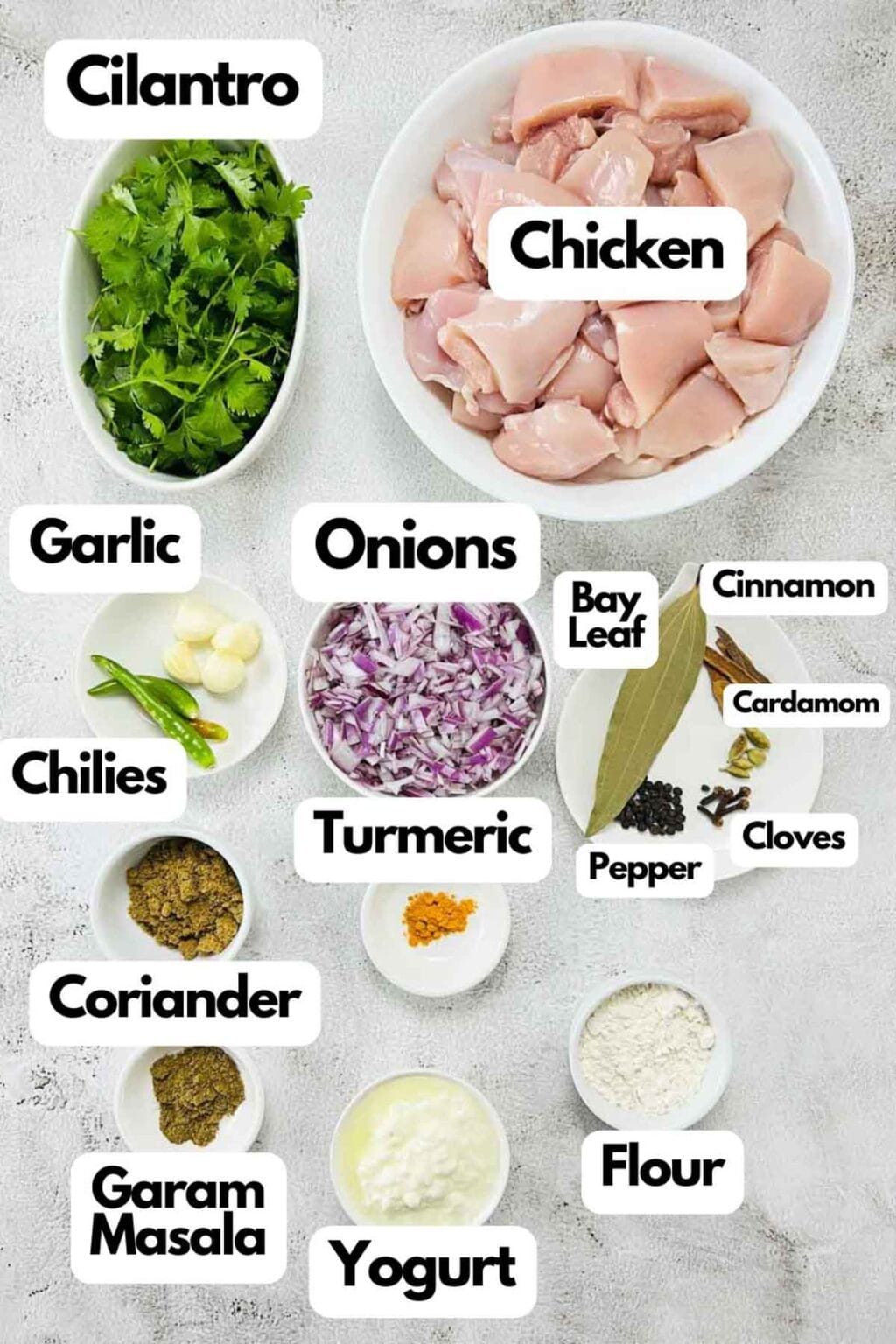 Cilantro Chicken Curry / Dhaniya Chicken - Easy Indian Cookbook
