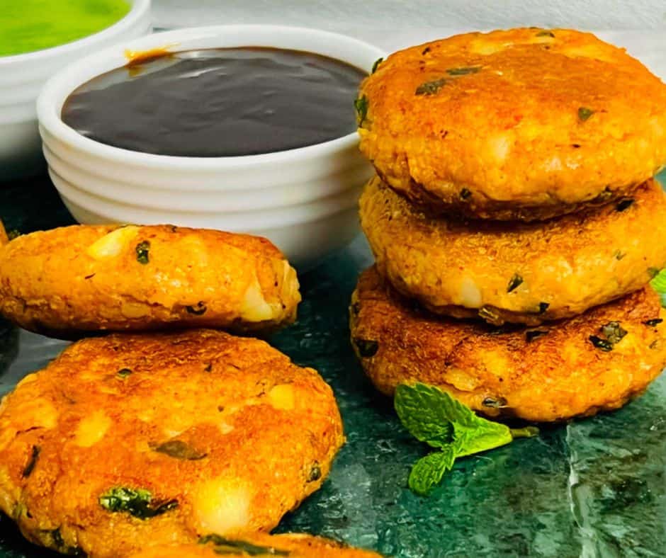 Aloo Tikki (Indian Potato Patties) - Easy Indian Cookbook