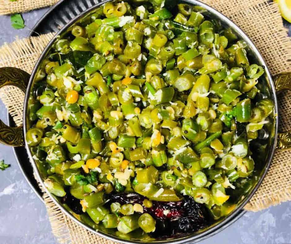 Beans Palya / Beans Poriyal (South Indian Green Beans) - Easy Indian ...