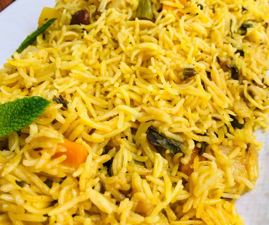 Easy Vegetable Biryani (Instant Pot) - Easy Indian Cookbook