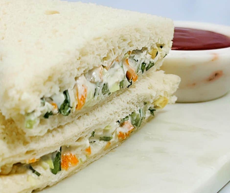 Yogurt Sandwich Recipe (Indian-style Curd Sandwich) - Easy Indian Cookbook